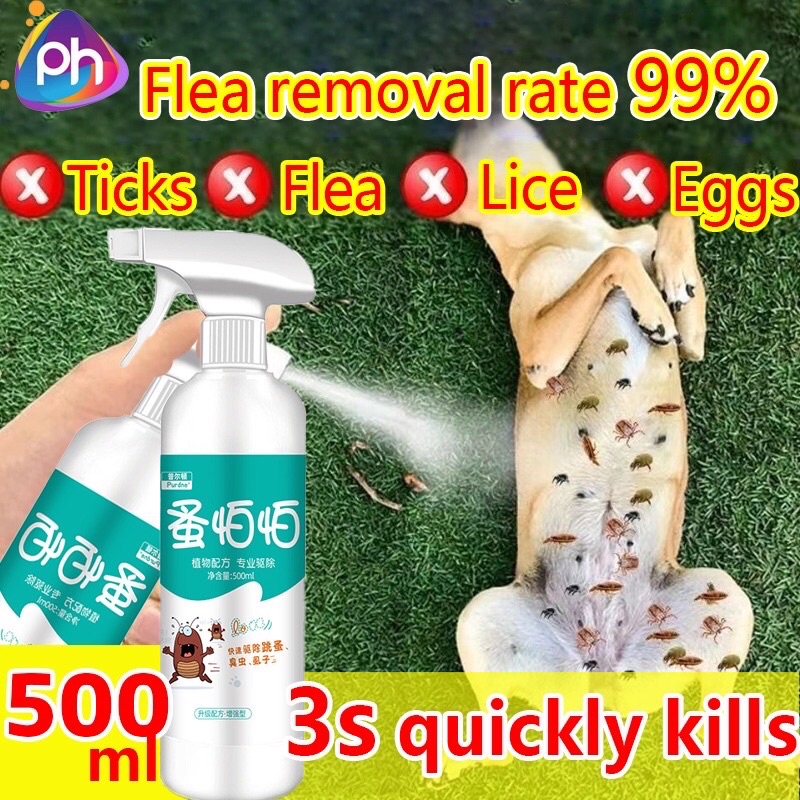 500ML Quick Elimination Pet Fleas and Ticks Remover for Household ,Dog ...