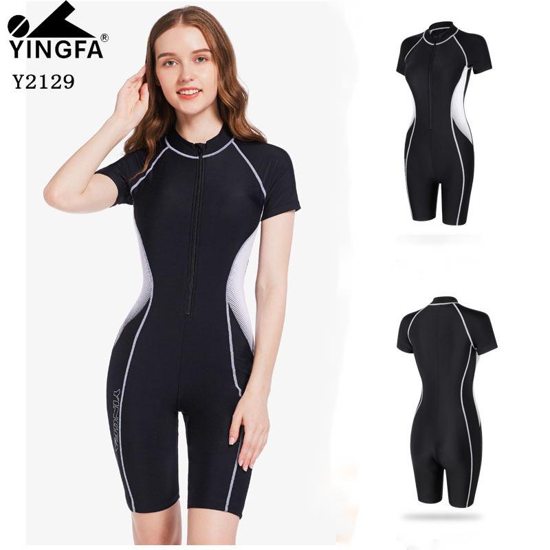 Yingfa Women Knee Training Swimsuit Professional Long Sleeve Triathlon ...