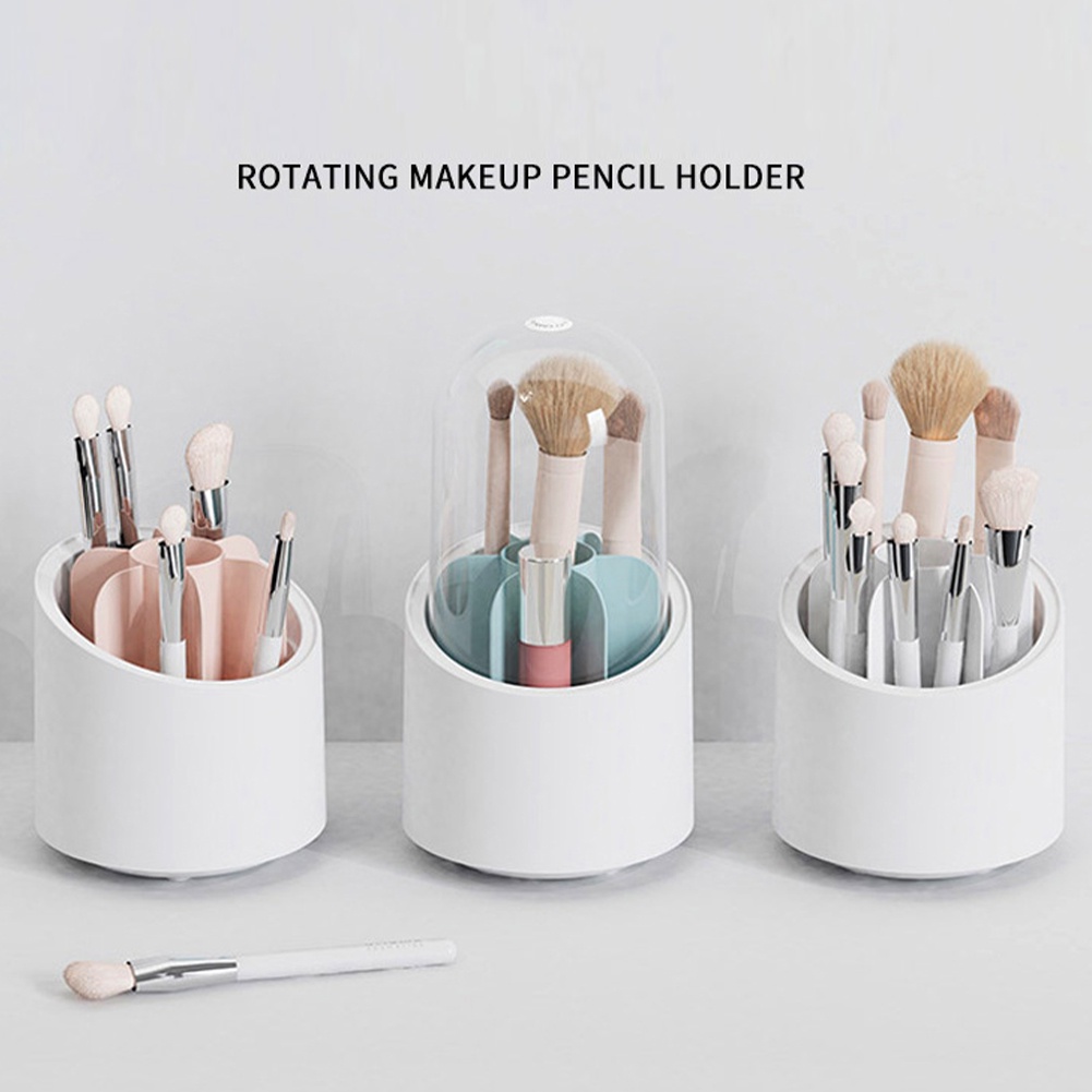 360 Degree Rotating Plastic Easy Clean 7 Compartments Pencil Holder ...