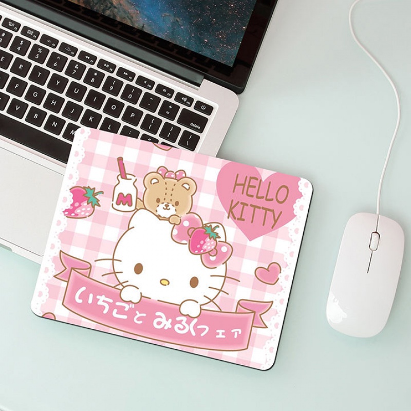 Cartoon Pink Hello Hello Kitty Mouse Pad Girl Heart Student Mouse Pad ...