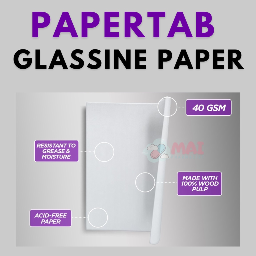 Papertabs Glassine Paper for Drugstore | Shopee Philippines