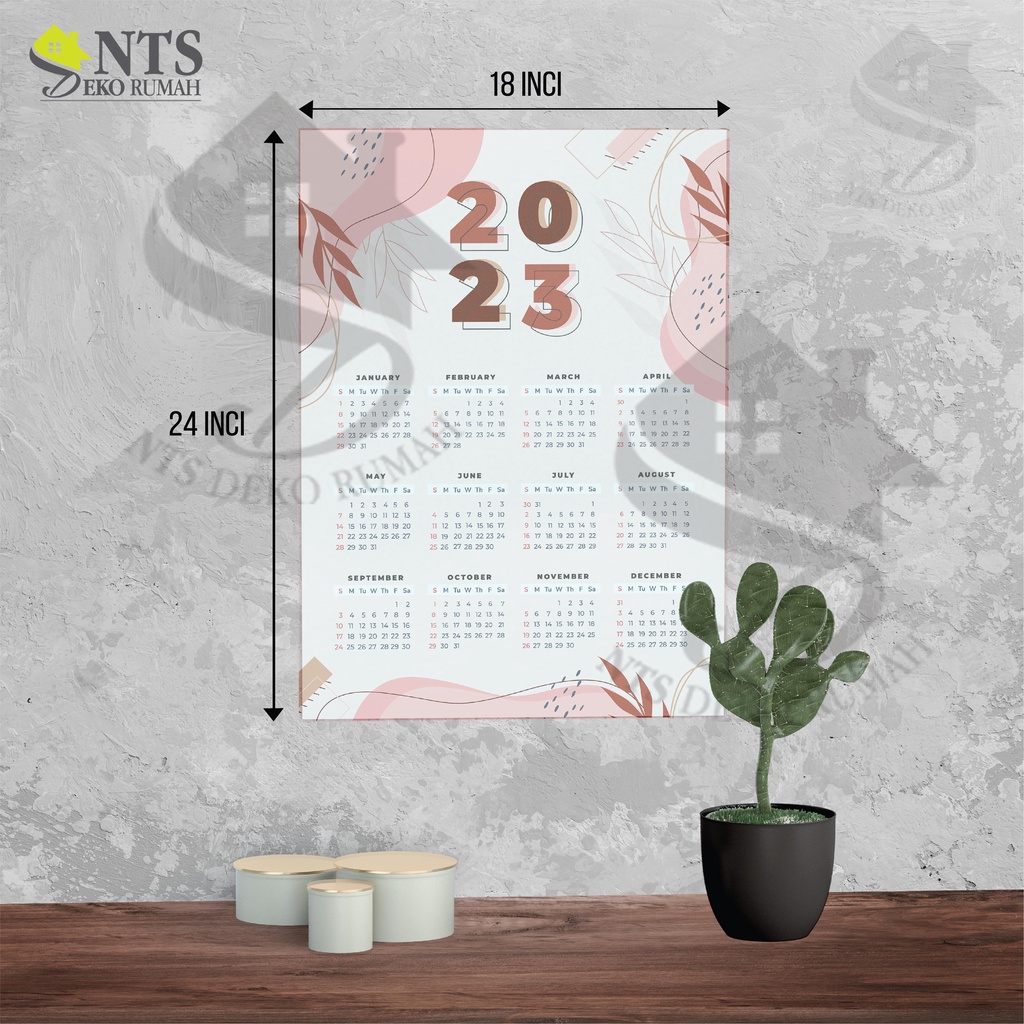 DESIGN FRAME KALENDAR AESTHETIC - CANVAS/TARPAULIN | Shopee Philippines