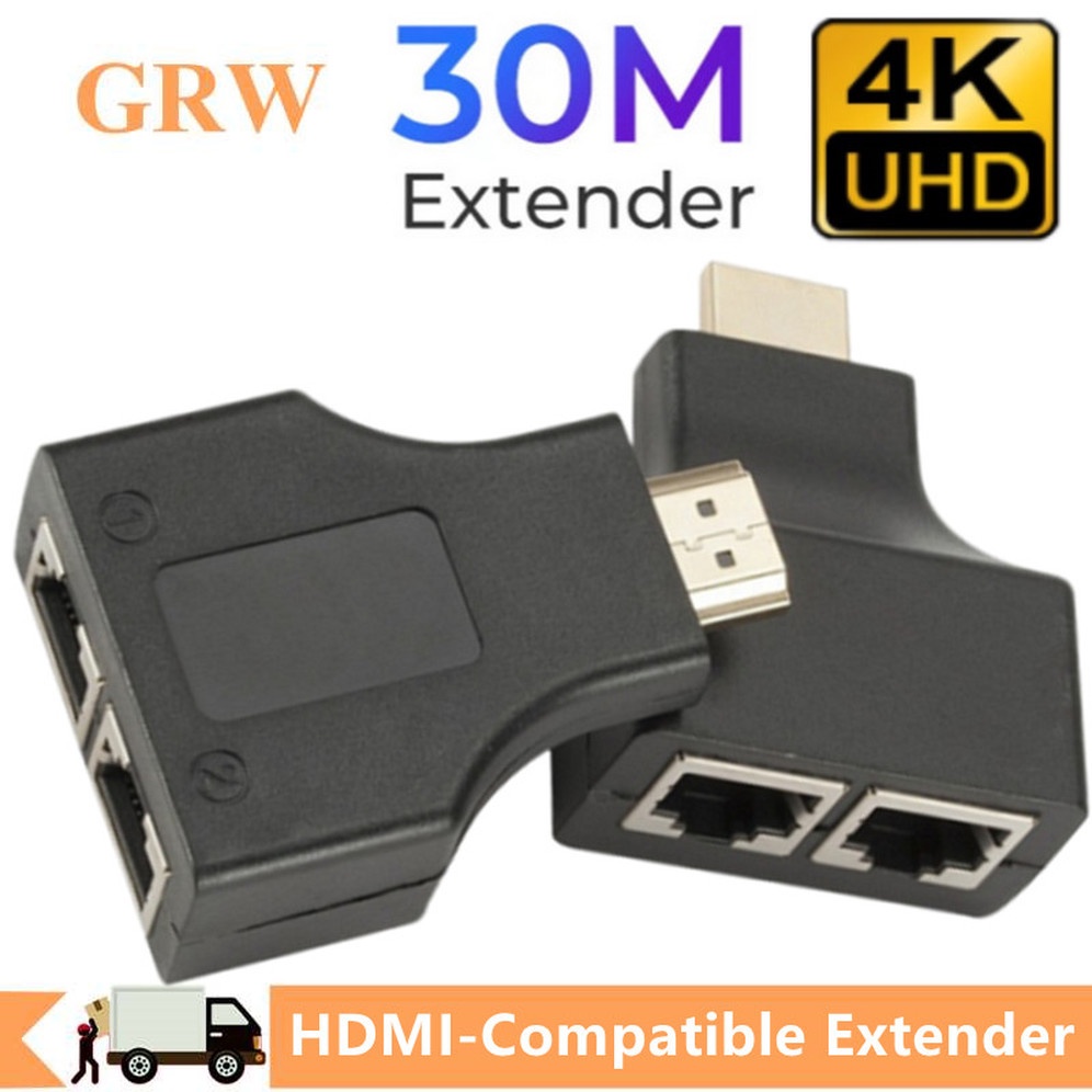 4K HDMI-compatible Extender Double Net RJ45 LAN Network Extension ...