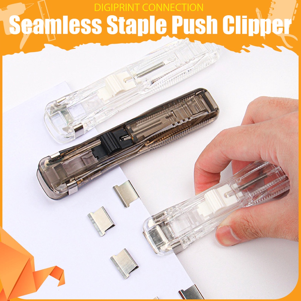 Seamless Stapler Push Clipper Learning Office Binding Stationery Exam ...