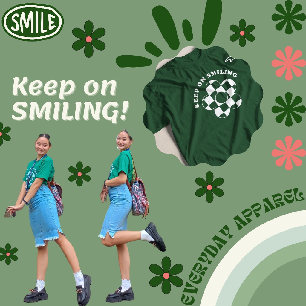 Keep Smiling | Everyday Apparel T-Shirt | Shopee Philippines