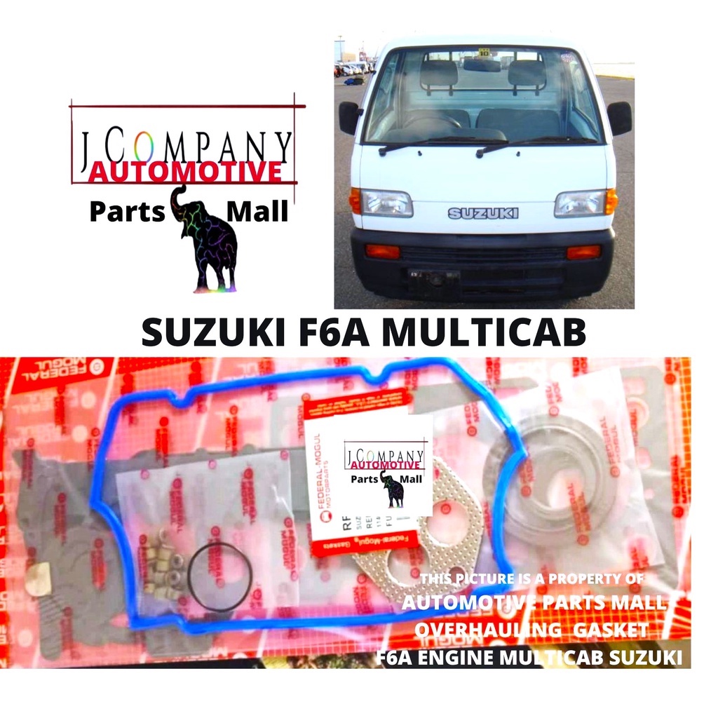 MULTICAB F6A F5B SCRUM DD51T DB51T DB52T OVERHAUL GASKET Set Kit Suzuki ...