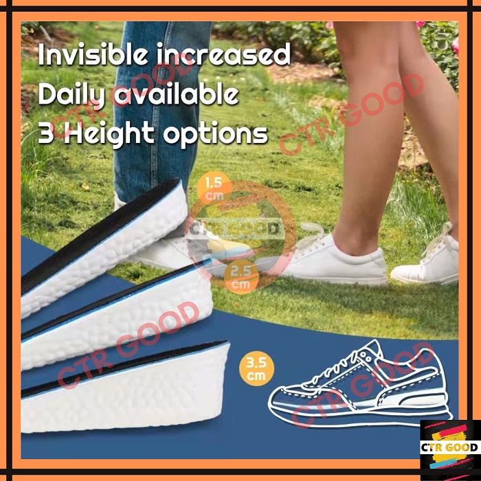 Height Increase Insoles High Full Memory Foam arch support Cushion Pads ...