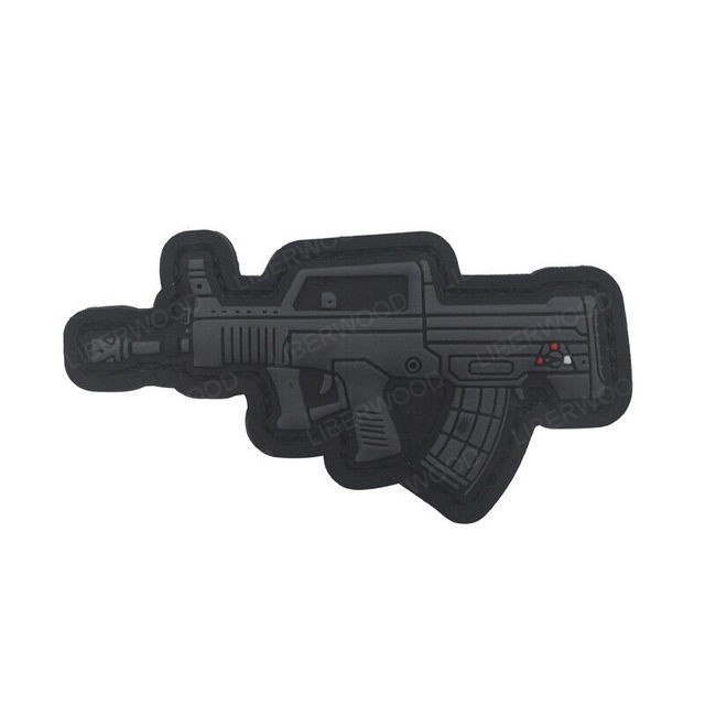 PVC Rubber 3D Pistol Rifle Guns MK AK AK47 Weapons Airsoft Hook Patch ...