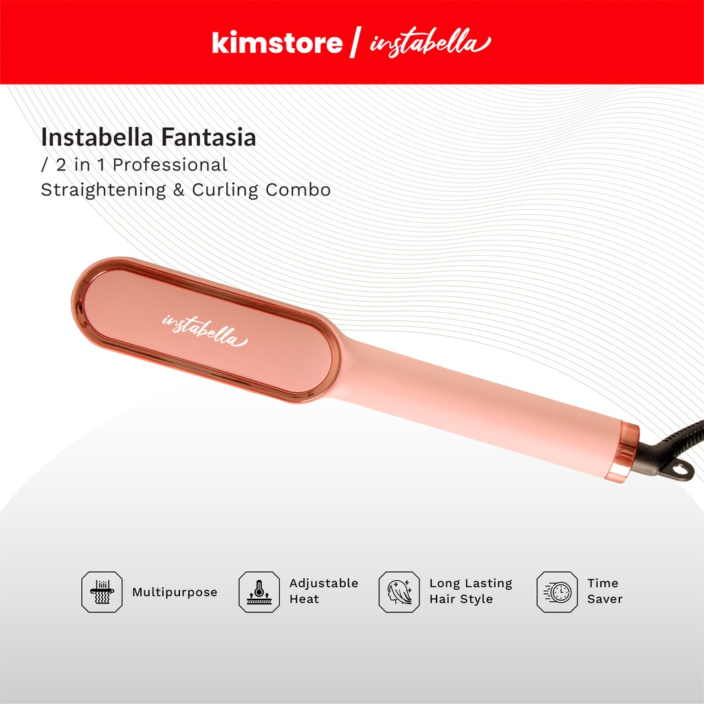 Instabella Fantasia 2in1 Professional Straightening and Curling Comb ...