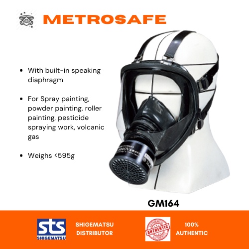 SHIGEMATSU Full Face Respirator Mask GM164 with Speaking Diaphragm | Shopee Philippines