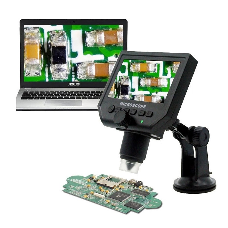 G600 Portable LCD Digital Microscope with High Brightness 8 LEDs and ...