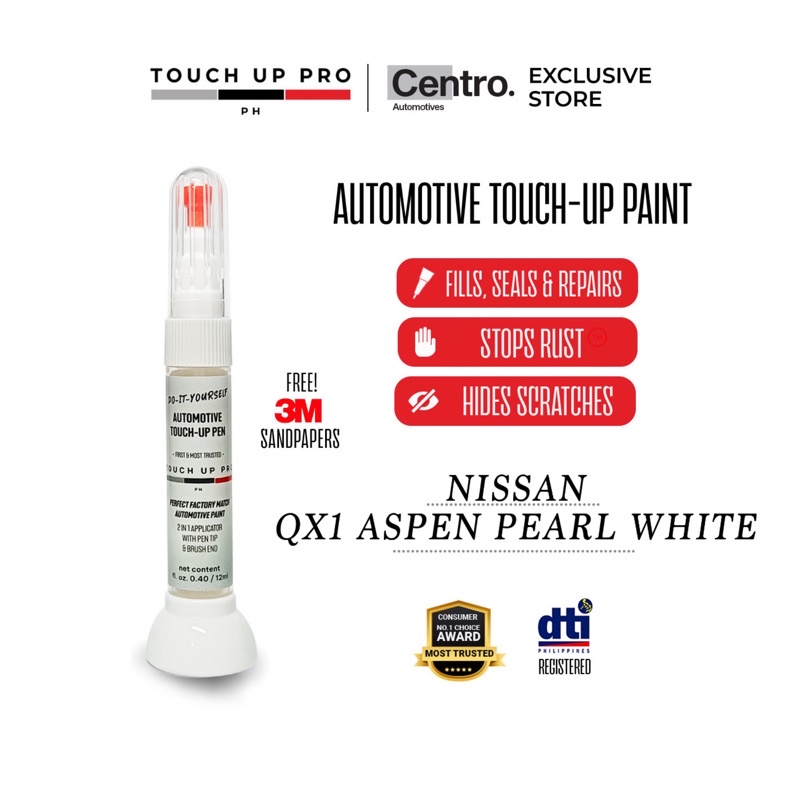 TOUCH UP PRO PH NISSAN QX1 ASPEN PEARL WHITE | Shopee Philippines