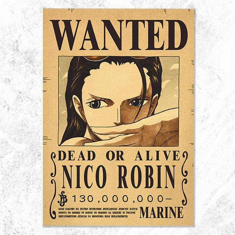 New Edition One Piece Poster ROBIN One Piece Wanted Posters 28.5x42cm ...