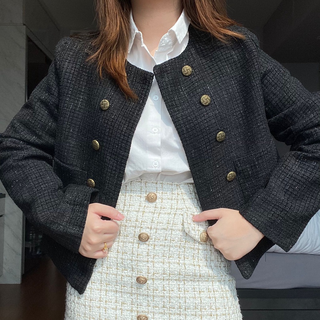 Blazer TWEED Korea / Bomi Outer / Korean Cardigan | Shopee Philippines