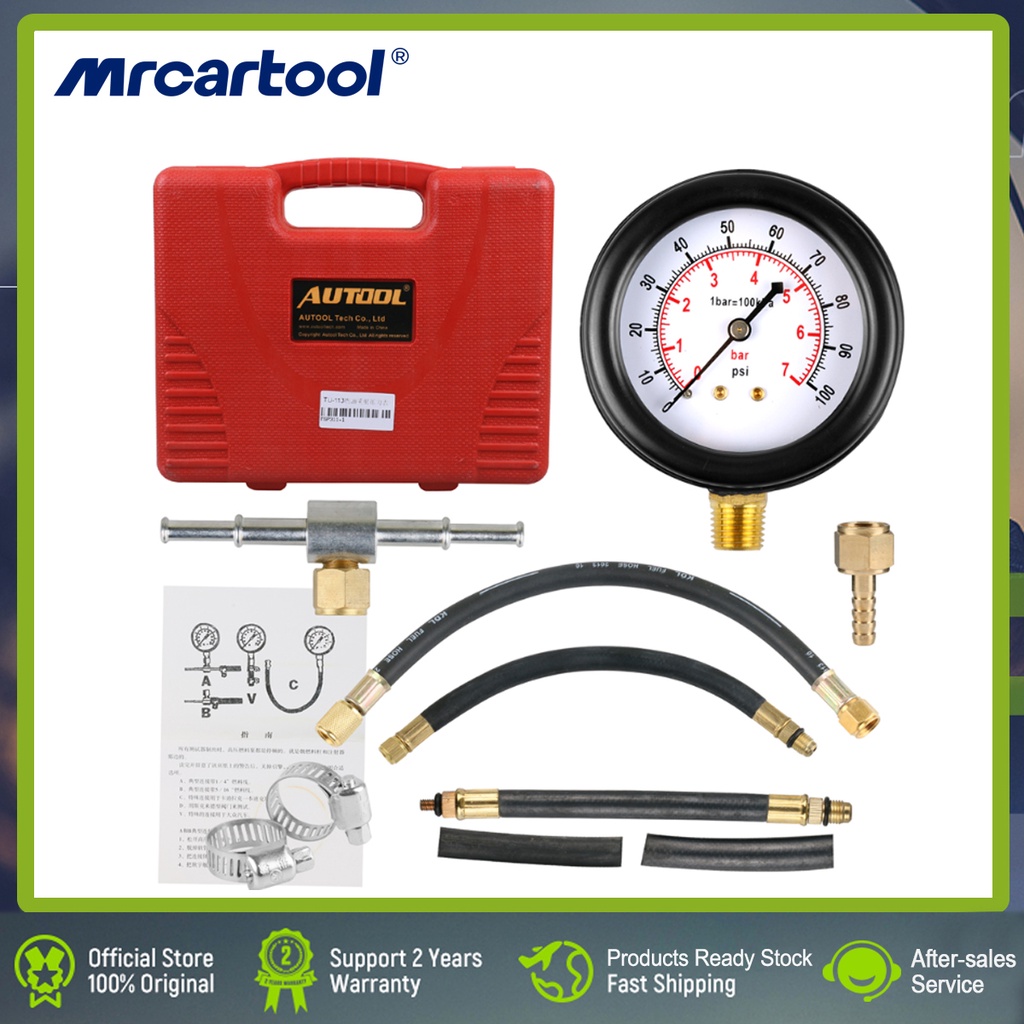 MRCARTOOL TU-113 Fuel Pressure Gauge Test Injection Pump Injector ...