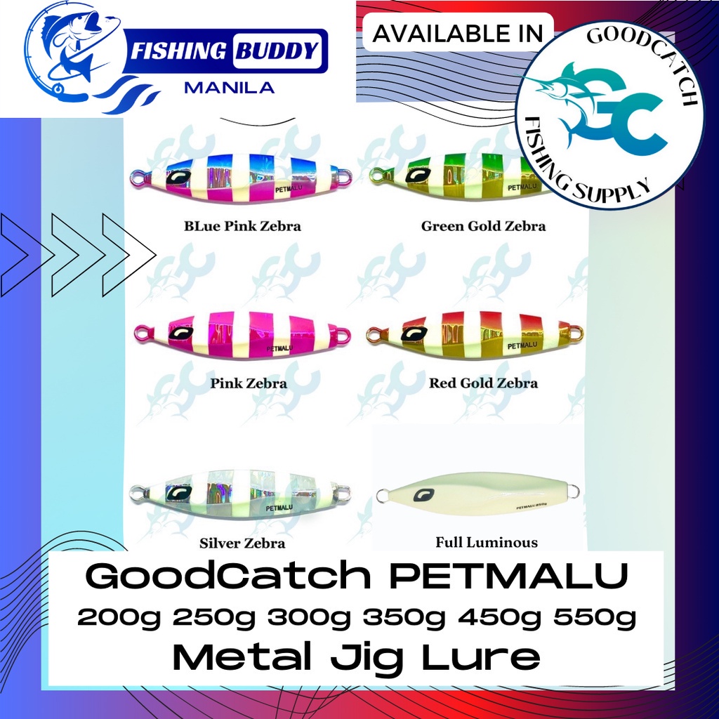 GoodCatch GC PETMALU 200g 250g 300g 350g 450g 550g Metal Jig Lure lures jigs | Shopee Philippines