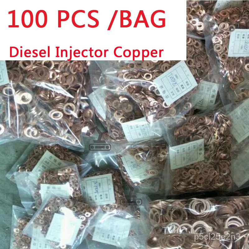 100pcs 7x15mm/9x18mm Diesel Common Rail Injector Copper Seal Washer ...