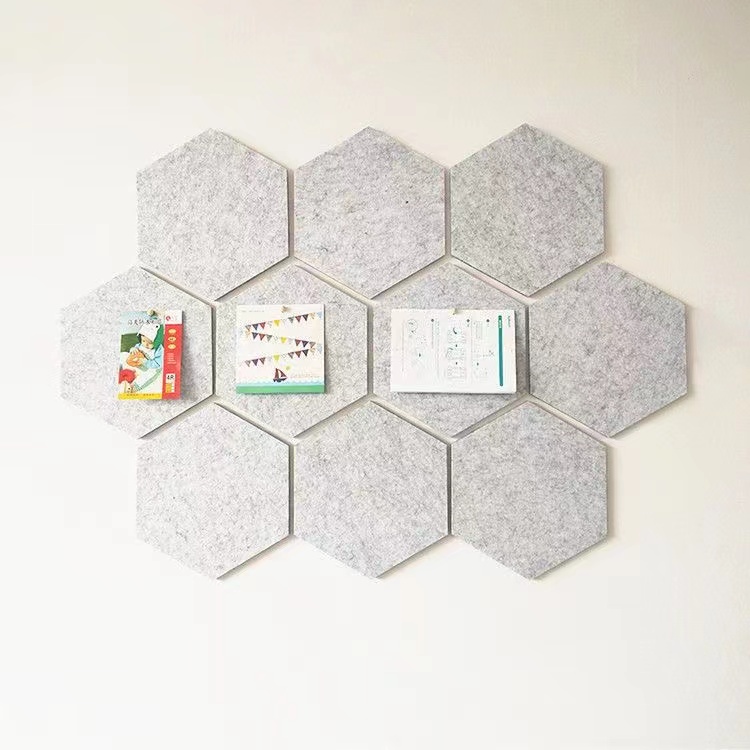 Hexagon Felt Pin Board Self Adhesive Bulletin Memo Photo Cork Boards