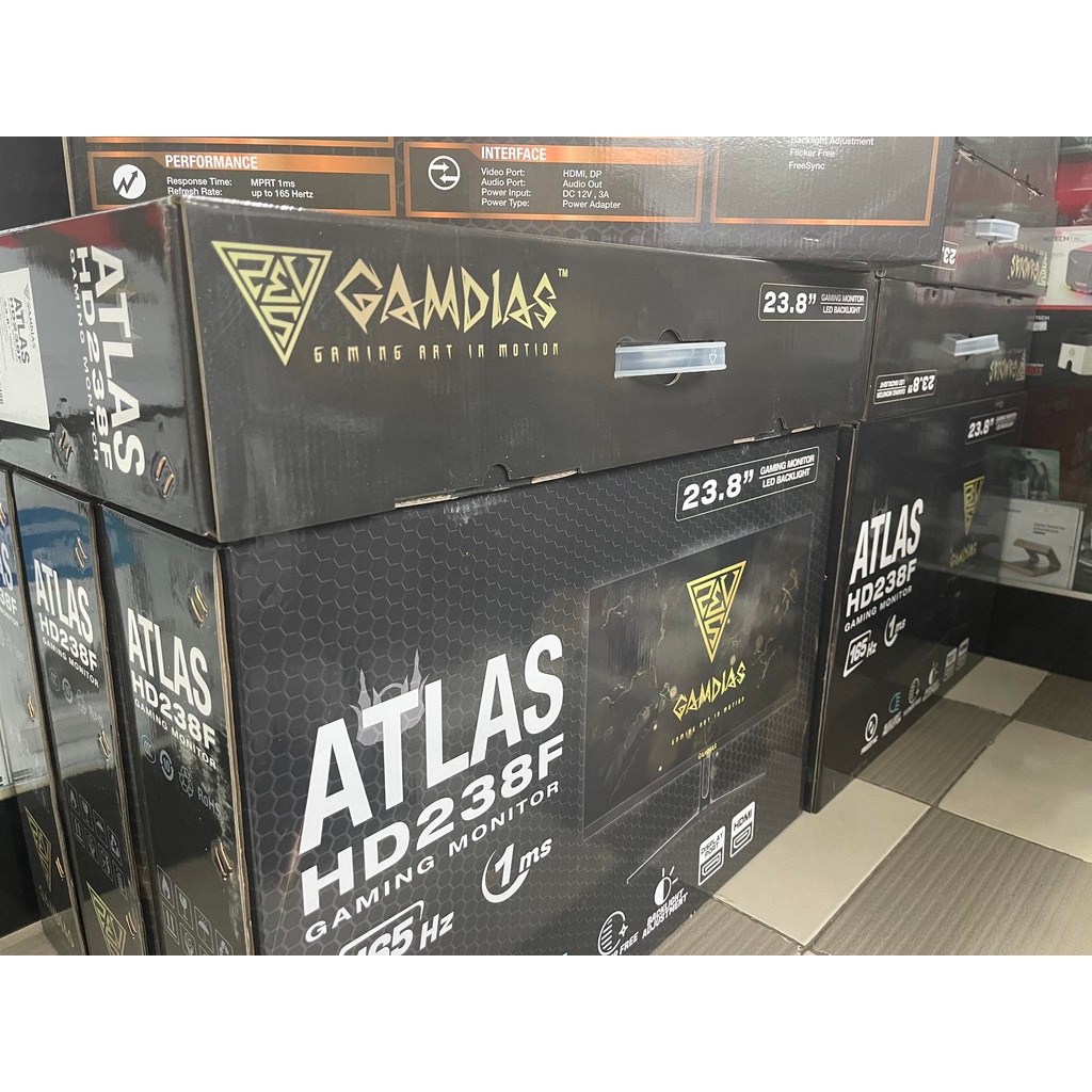 GAMDIAS ATLAS HD238F 23.8" 165HZ LED GAMING MONITOR | Shopee Philippines