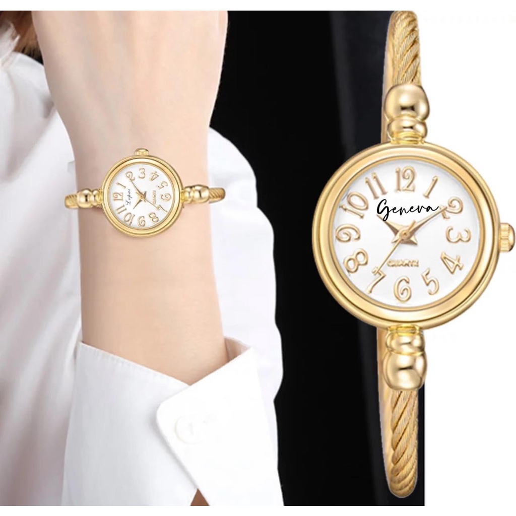 [Maii] Geneva Petite Classique Knight Rose Gold Bangle Jewelry Twisted ...