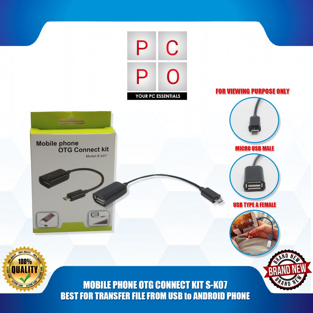 Mobile Phone Otg Connect Kit S K07 Best For Transfer File From Usb To Android Phone Shopee