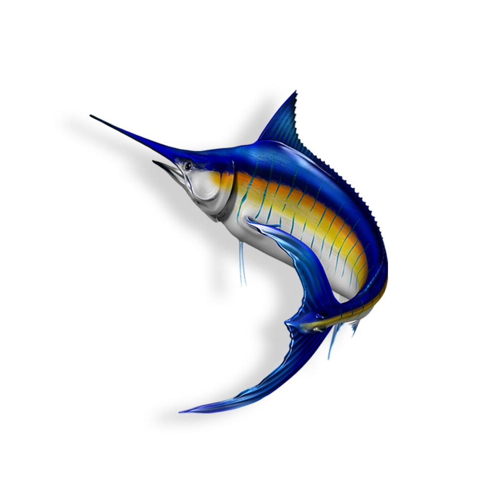 Marlin Fish Saltwater Sticker billfish Fishing Cup Car Truck Window ...