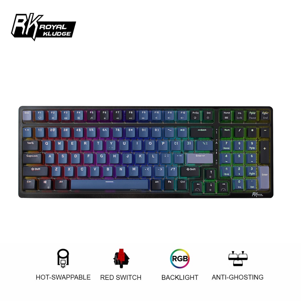 RK Royal Kludge RK98 96% Limited Edition Wireless Keyboard Tri-Mode Hot ...