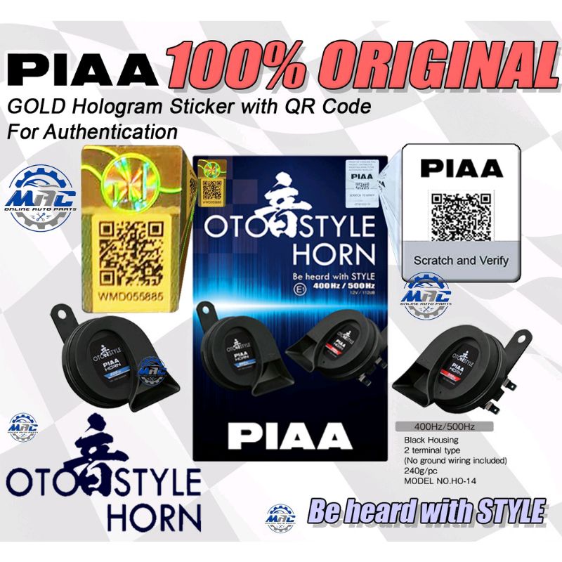 PIAA OTO HORN AUTHENTIC with QR code | Shopee Philippines