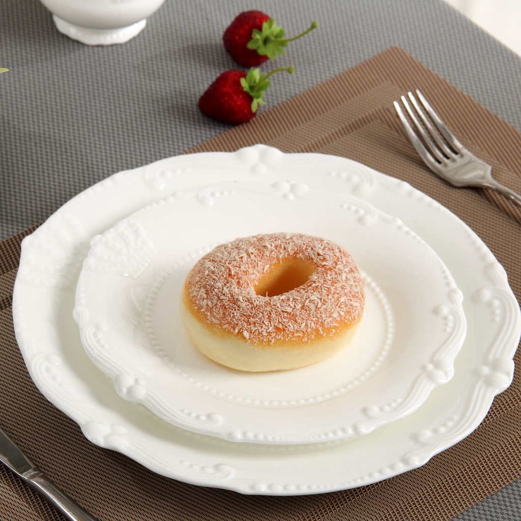 European-style Ceramic Tableware Embossed Crown Steak Dinner Plate ...