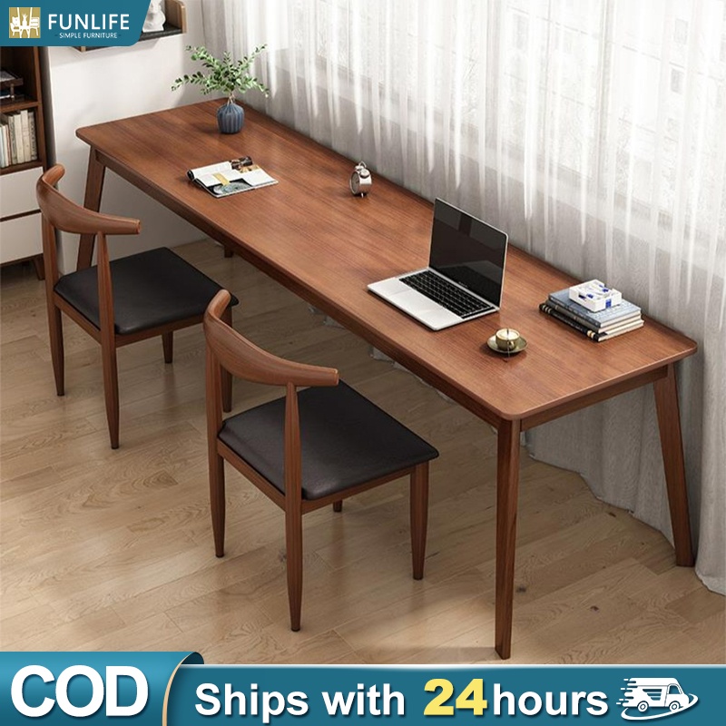 【Double Table】160CM Study Table Wooden Long Table Computer Table Modern ...