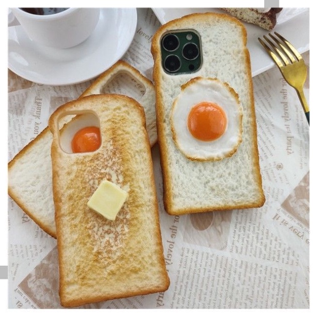 Creative Niche Phone Case Original Simulation Toast Bread Unique Funny ...