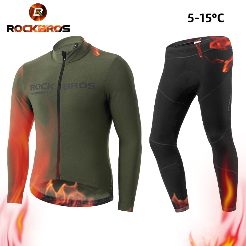 Rockbros Cycling Jersey Winter Thermal Fleece Jacket | Shopee Philippines