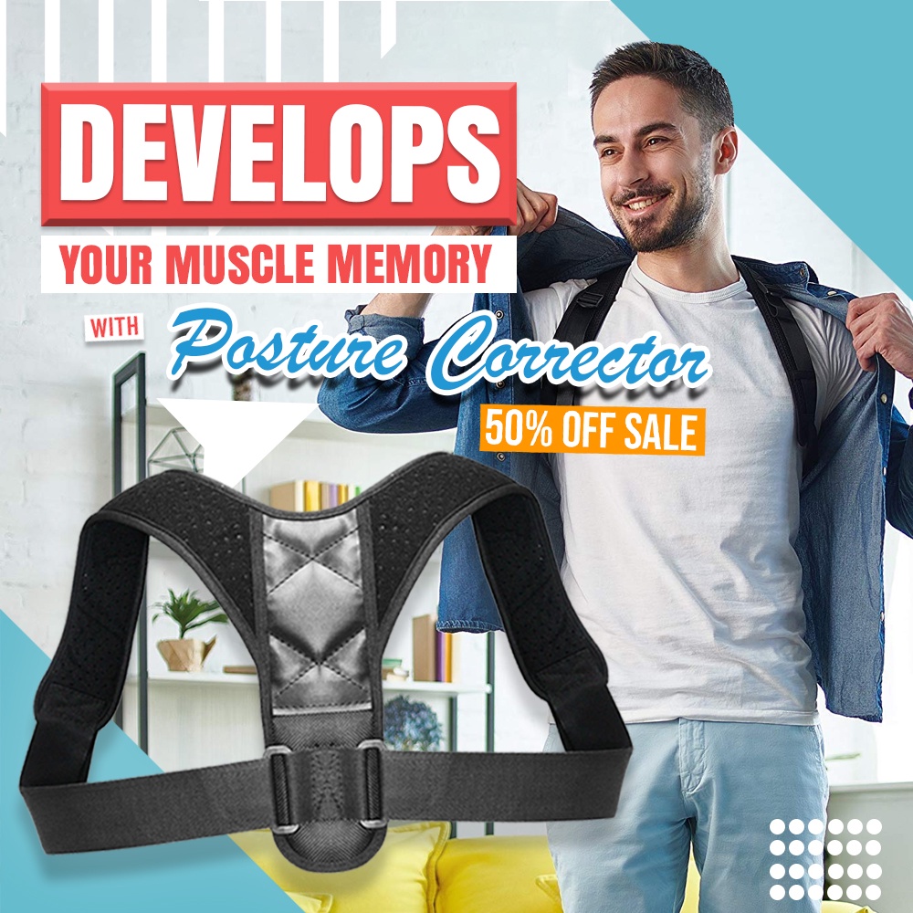 Adjustable Posture Corrector - Spine and Clavicle Belt Support (Universal) | Shopee Philippines