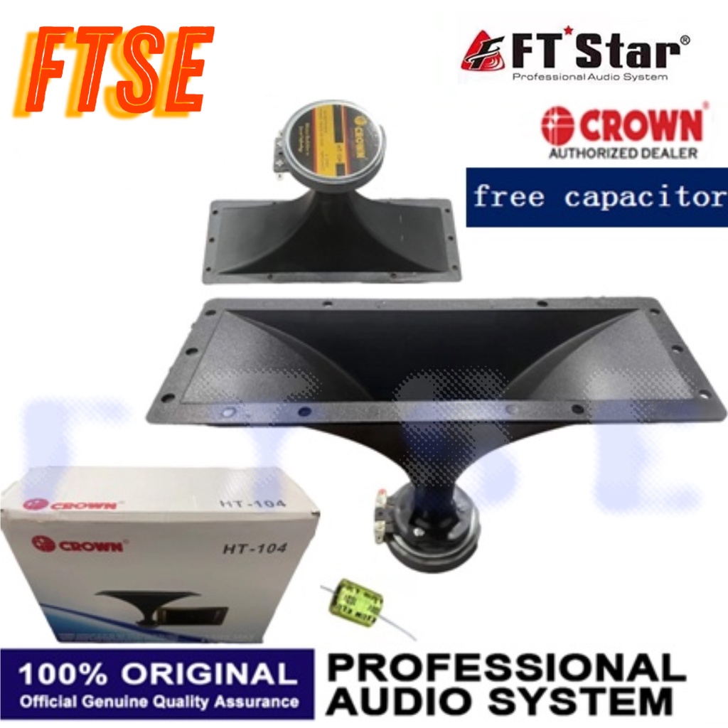 FTSE Crown HT-104 150W 10 x 4 Horn Tweeter Free Capacitor | Shopee ...