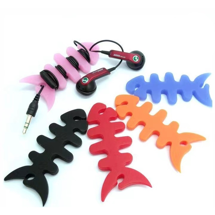 1 PCS Fishbone Winder Organizer Earphone Cable Cable Cord Holder ...