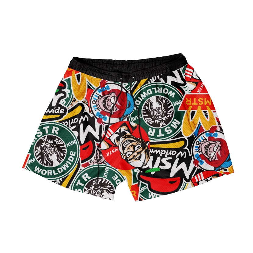 MSTR CO. - FASTFOOD COLLECTION "FC" Mesh Short (Black) | Shopee Philippines