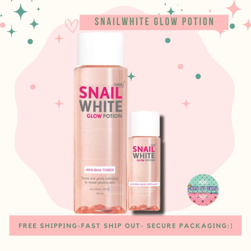 Snail White Glow Potion AHA/BHA Toner 150ml | Shopee Philippines