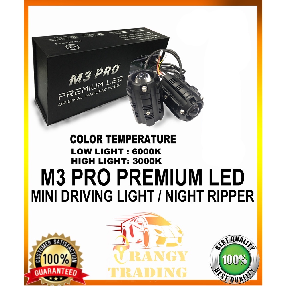 M3 PRO PREMIUM LED 6000K/3000K Mini Driving Light / Night Ripper ...