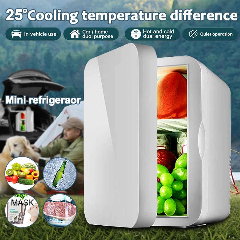 8L Mini Fridge Refrigerator Household and Car Mini Refrigerator Food ...