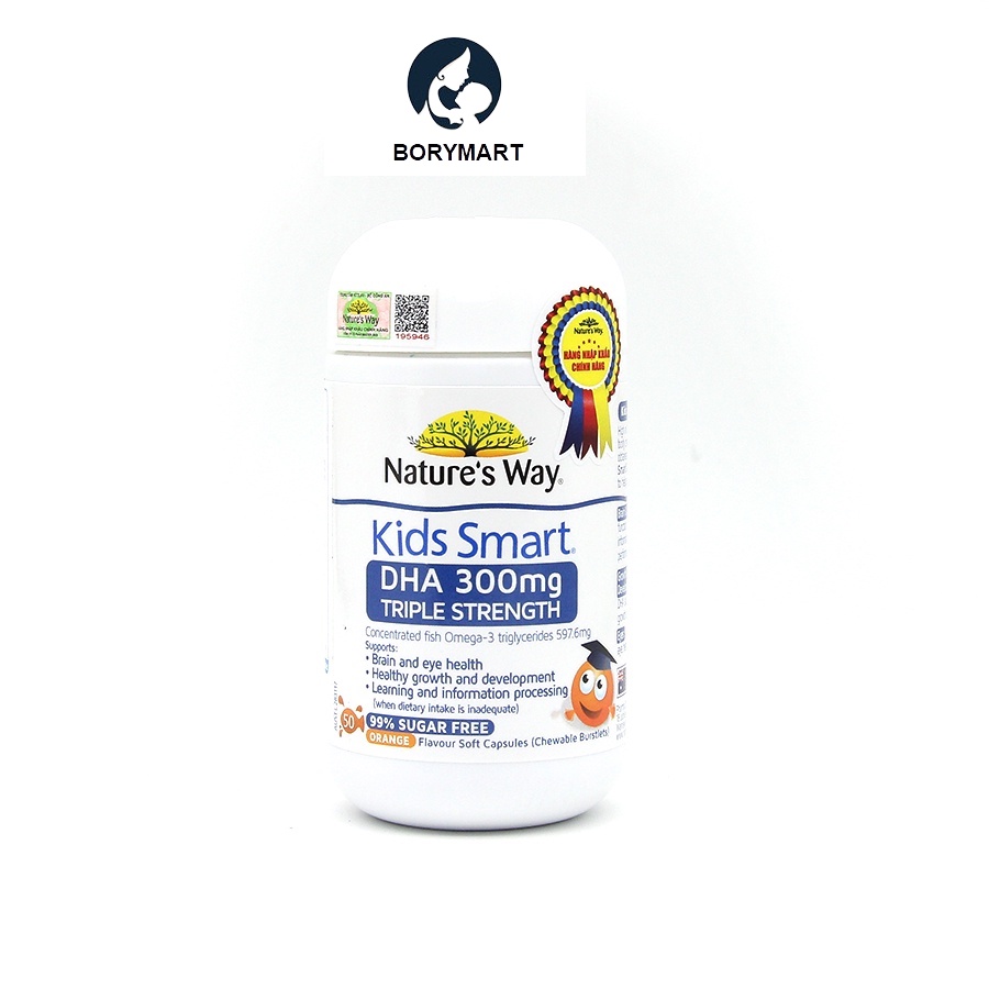 Nature's Way Kids Smart DHA 300mg Triple Strength Chewable Tablets ...