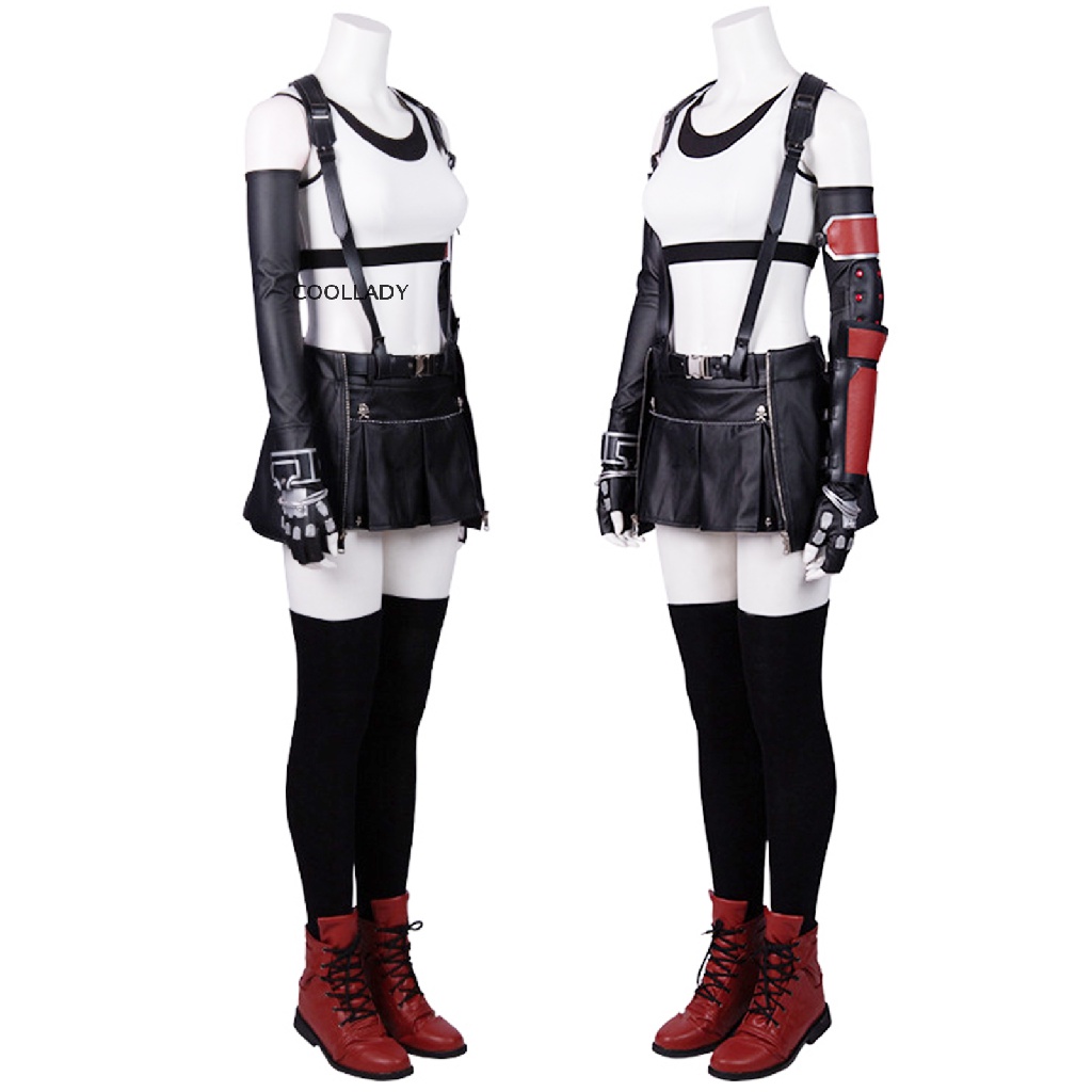 [COOLLADY] Tifa cosplay Tifa Lockhart Full Set Outfits Roleplay Costume ...