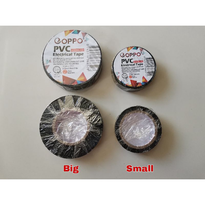 Electrical Tape OPPO PVC (SMALL-0.16mm x 18mm x 4m & BIG- 0.16mm x 18mm ...