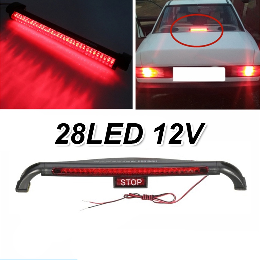 Car Tail Brake Light Universal Third Brake Light Red 28 LED Source High ...