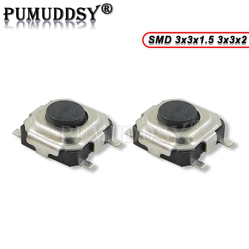 50PCS Tactile Mini Push Button Switch 3*3*1.5MM 3*3*2MM SMT Momentary ...