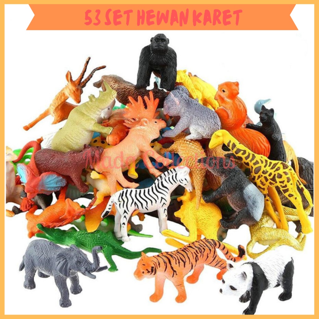 [NEW] Small Rubber Animal Toys Animal Figure Wlid Animal 53 pcs (32 ...