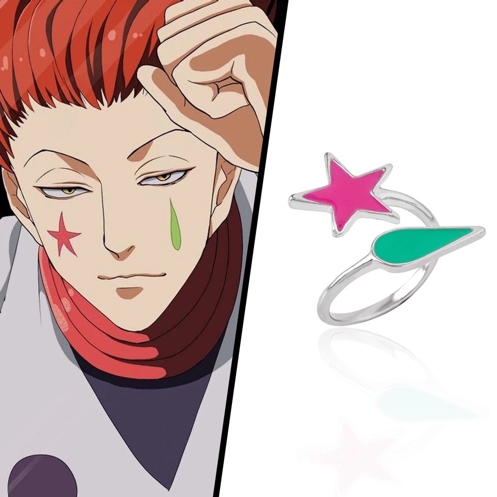 Anime Hunter X Hunter Ring Hisoka Teardrop Star Layered Finger Ring ...
