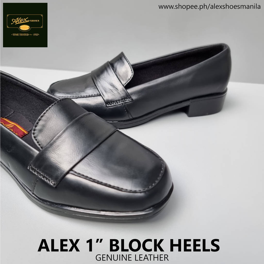 ALEX SHOES WOMEN'S MARIKINA MADE TAHI SWELAS GENUINE LEATHER BLACK ...