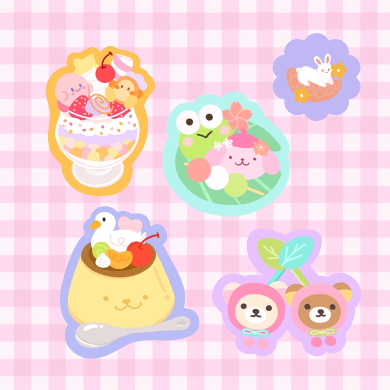 Dreamy Plushie Desserts - Waterproof Vinyl Stickers | pomelo paints co ...