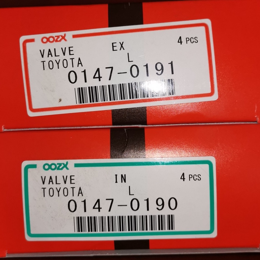 FUJI Engine Valve IN & EX For TOYOTA L / 2L / HILUX / FORTUNER / LAND CRUISER (0147-0190 / 0191 ...