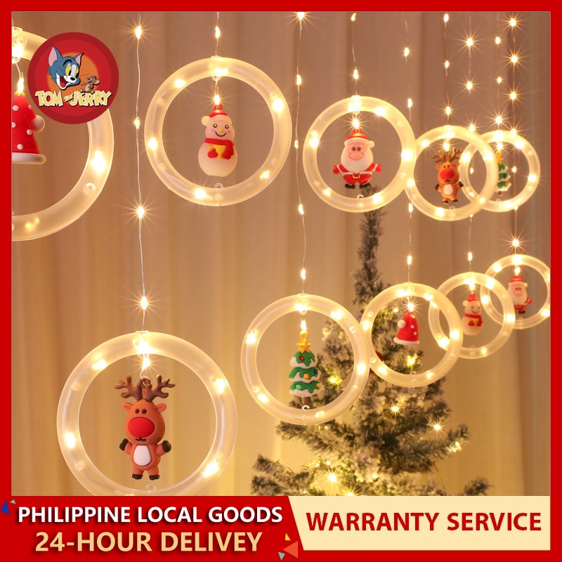 【COD】 Christmas Lights Xmas String Doll Lamp Ball String Light ...